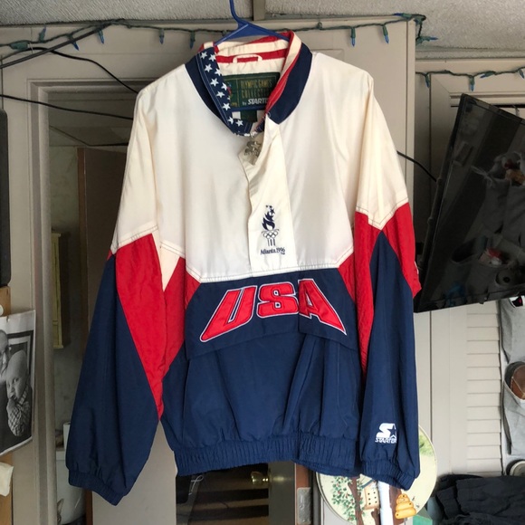 STARTER | Jackets & Coats | Atlanta 996 Starter Team Usa Windbreaker ...